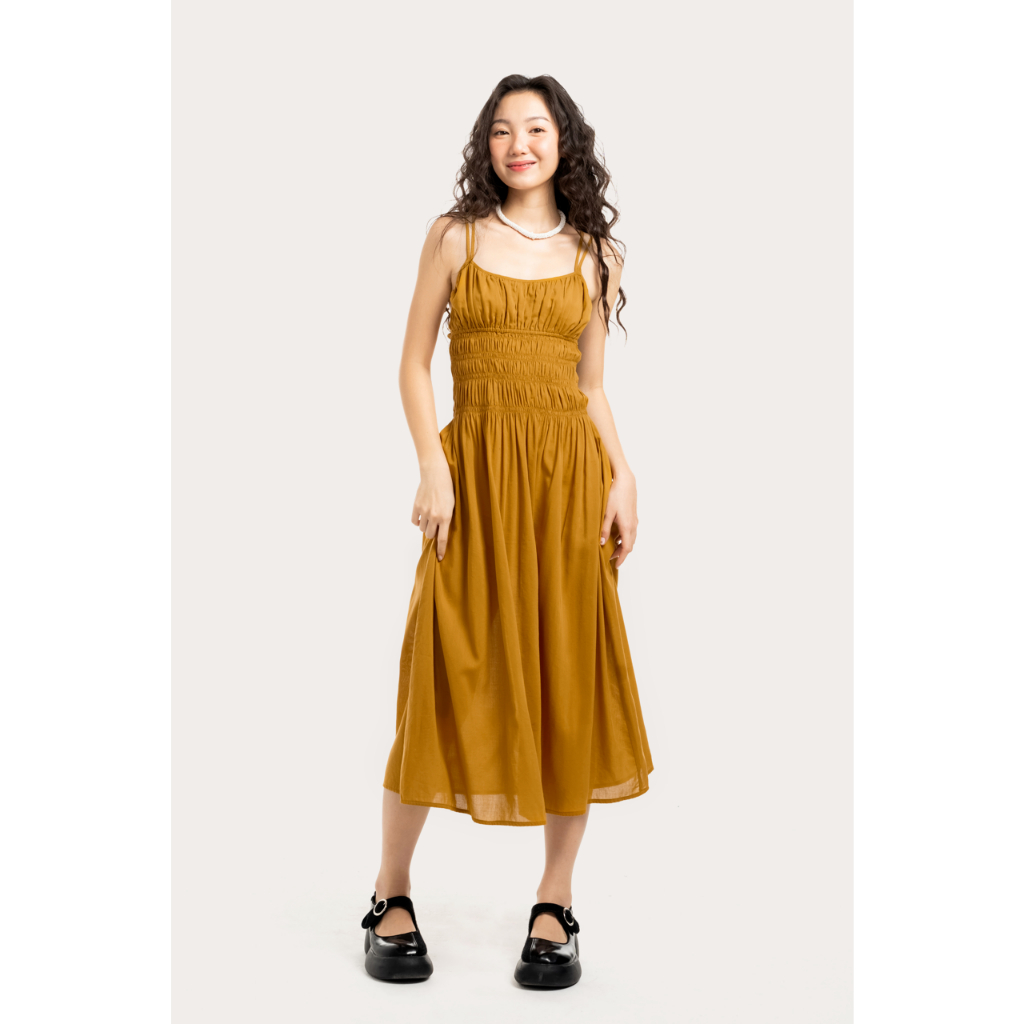 Libé WORKSHOP - Two-Stringed Long Dress With Upper Body Spreading ...