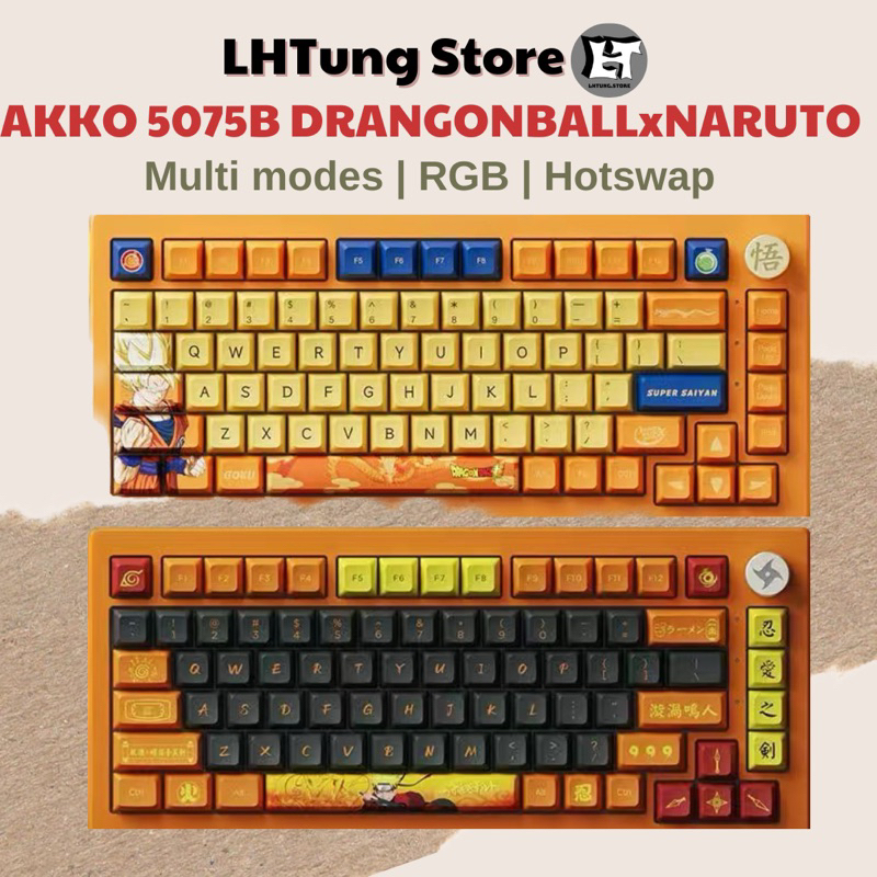 [Ready Stock] AKKO 5075B Naruto-Dragonball mechanical keyboard full key ...