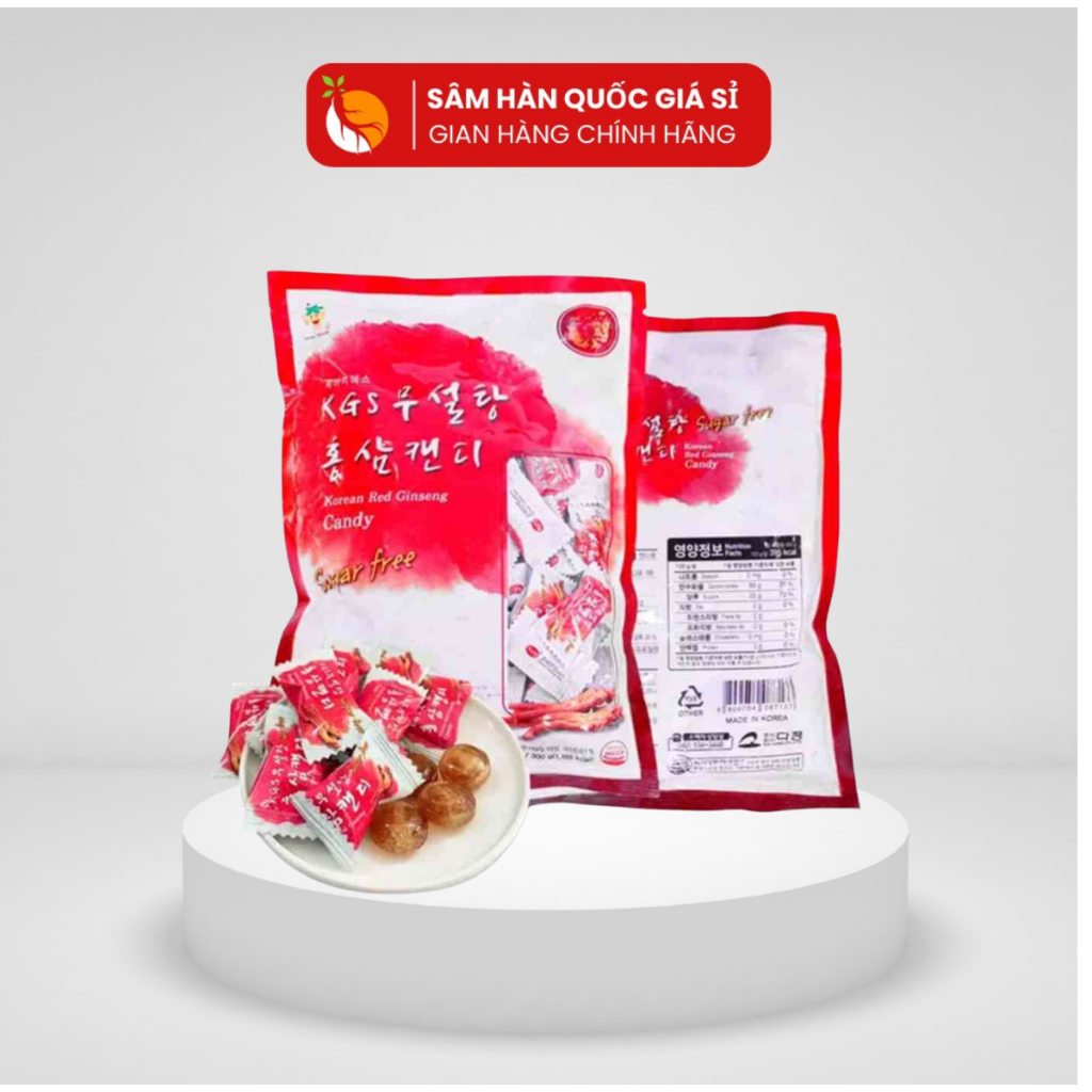 Kgs Korean Sugar Free Red Ginseng Candy (300g pack) - SAMJIN HEALTH ...