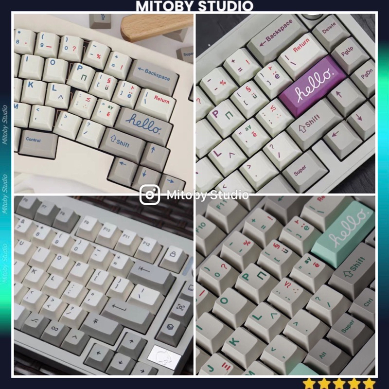 Keycap Retro Greek cherry profile PBT dyesub mechanical keyboard Retro ...