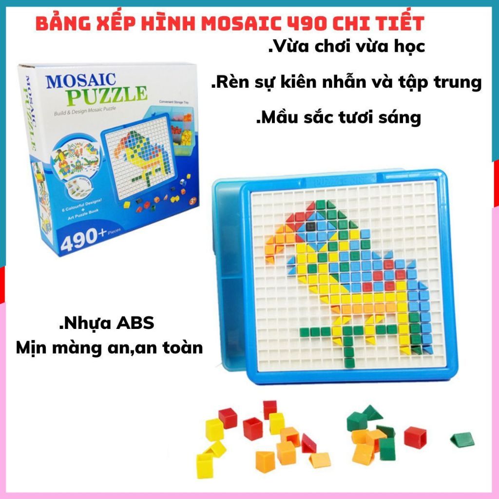 Mosaic 490 Puzzle Set Details With Different Themes For Kids, DIY ...