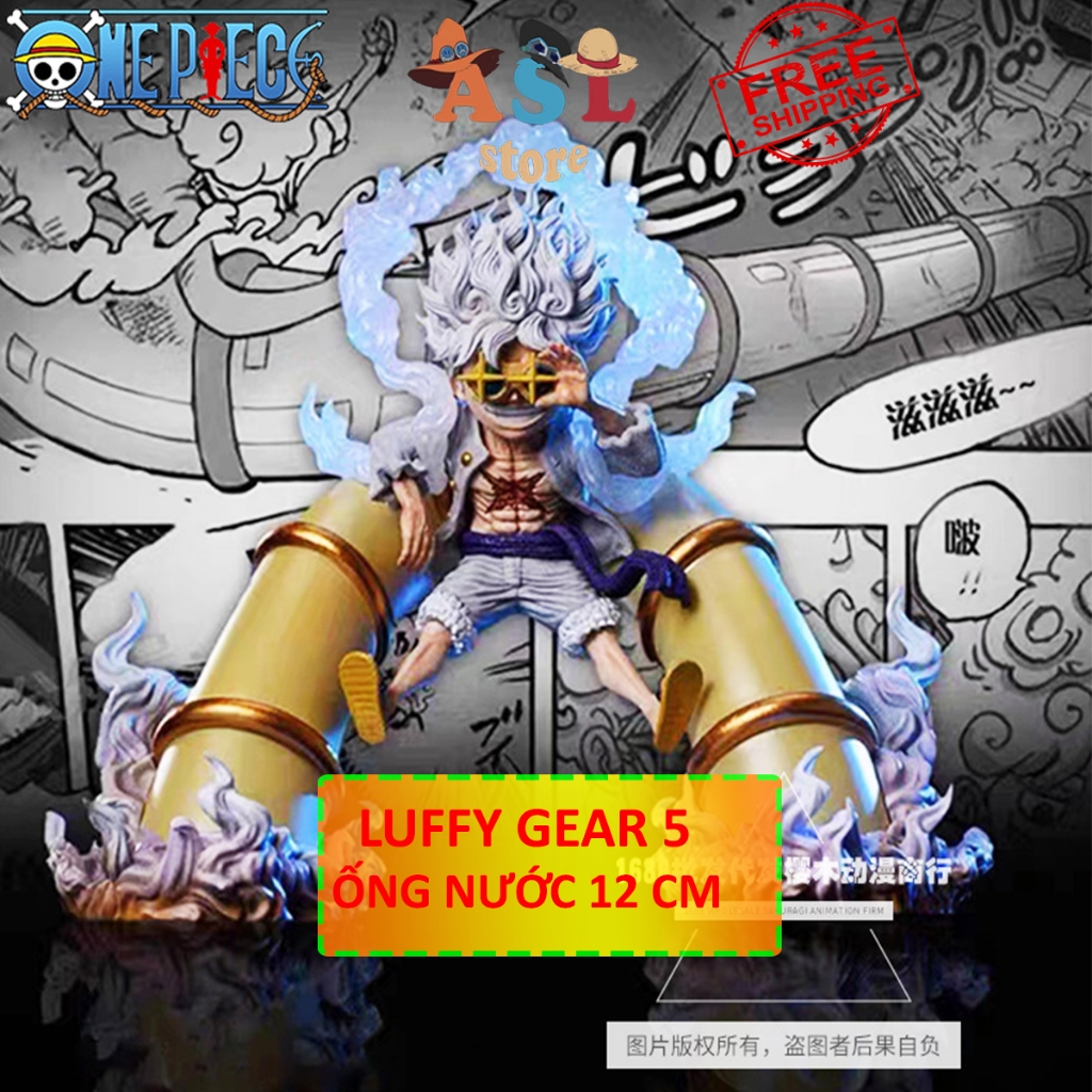 Luffy gear 5 character model Nika state water pipe wearing star glasses ...