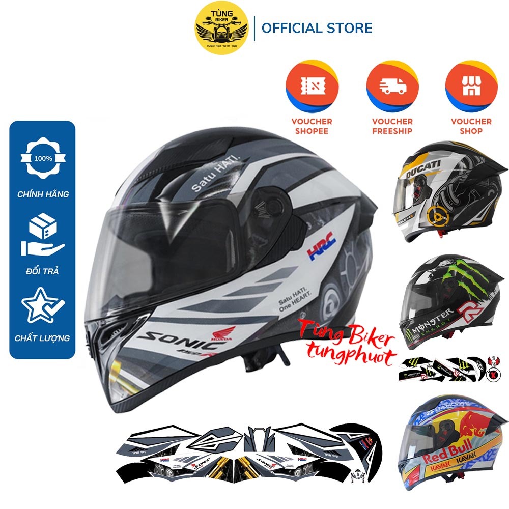 Fullface Helmet Sticker - Extremely Beautiful Helmet Cover Decal (TM05 ...