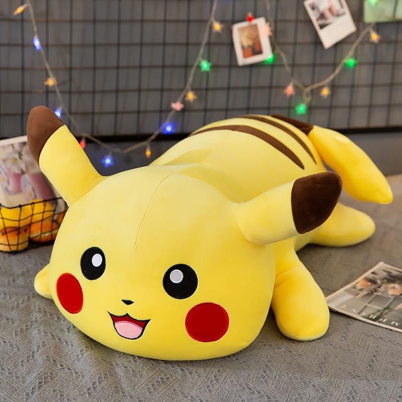 Pikachu Teddy Bear, Chubby Lying Pikachu Teddy Bear | Shopee Malaysia