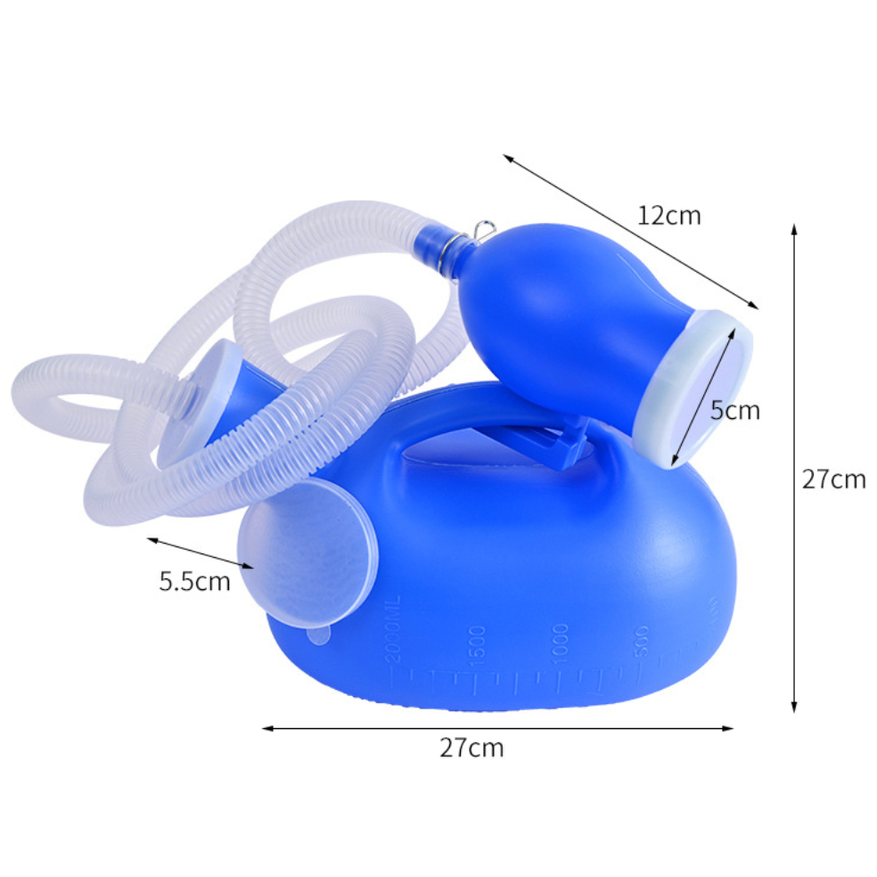 2 liter men's urinal, male potty with 1m7 extension tube and leak-proof ...