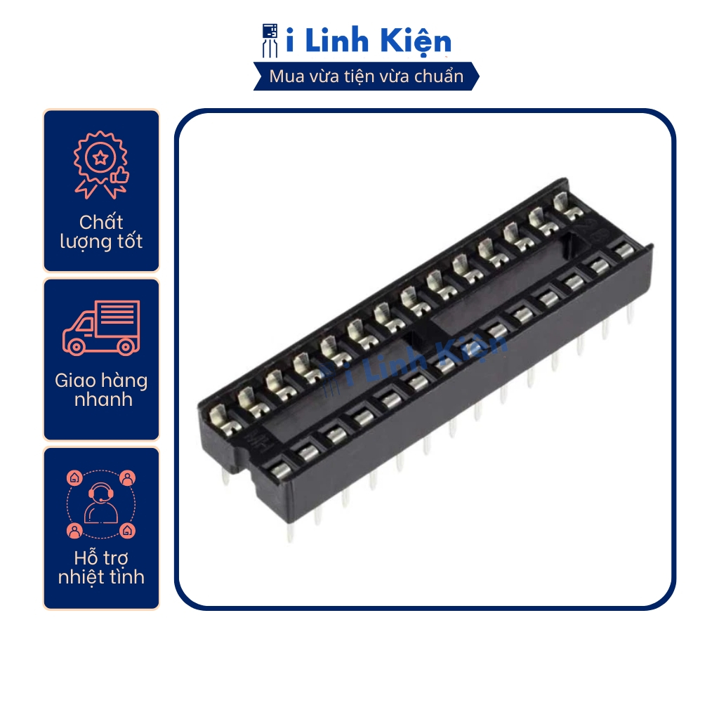 Dip-28 28-pin IC base, small flat type | Shopee Malaysia