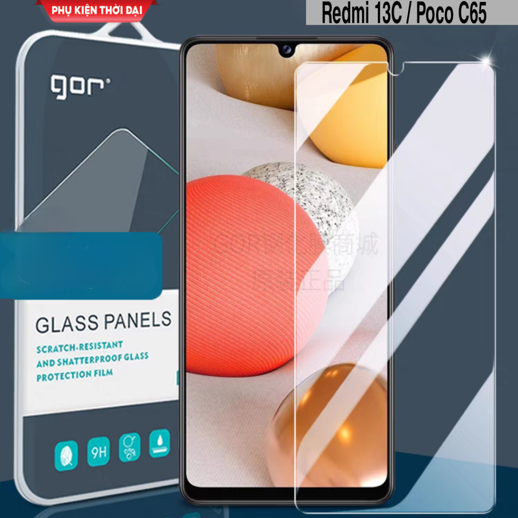 Redmi 13C / Poco C65 Tempered Glass With Transparent Gor Brand ...
