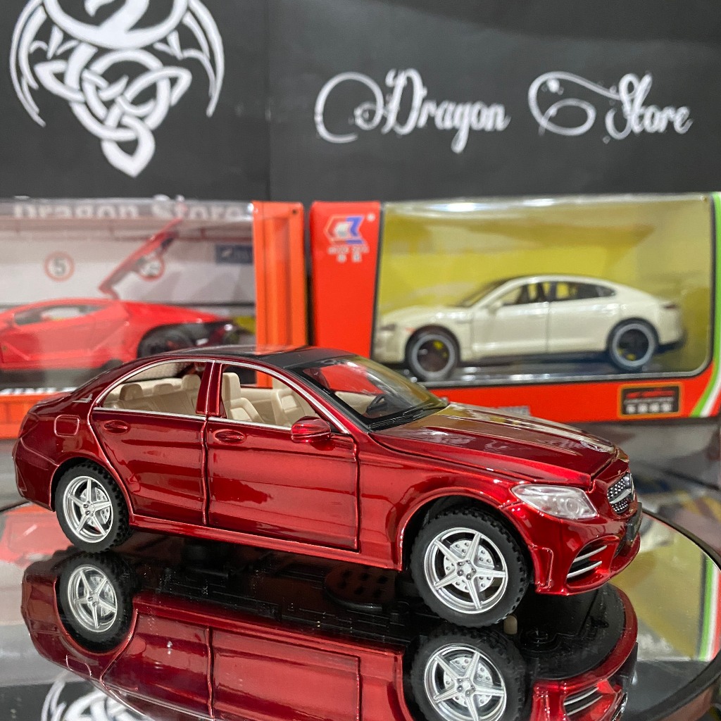 Mercedes C300 Car Model Ratio 1:32 Solid Steel Frame Red | Shopee Malaysia