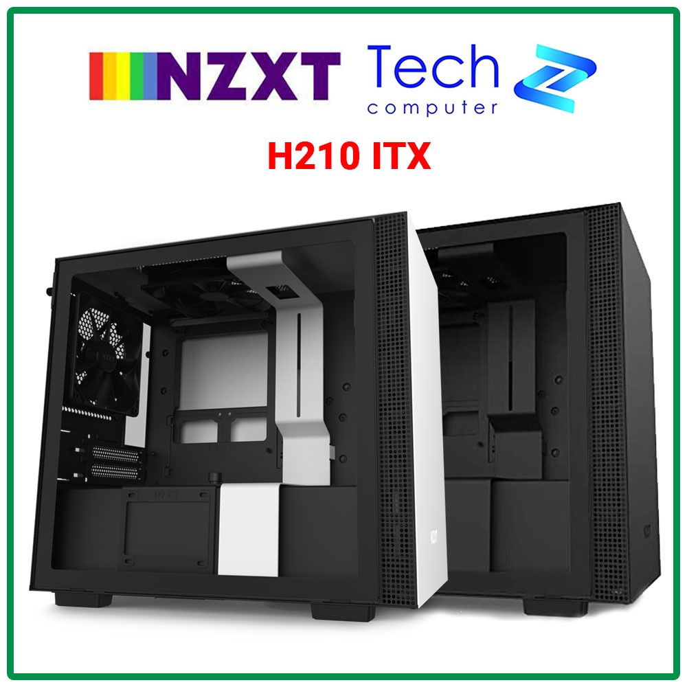 NZXT H210 Case (Mini Tower / Black White / Tempered Glass / ITX ...
