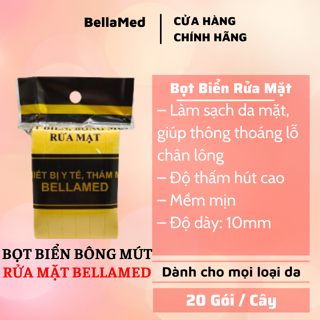 BellaMed facial sponge and facial sponge (20 packs / 1 stick) | Shopee ...