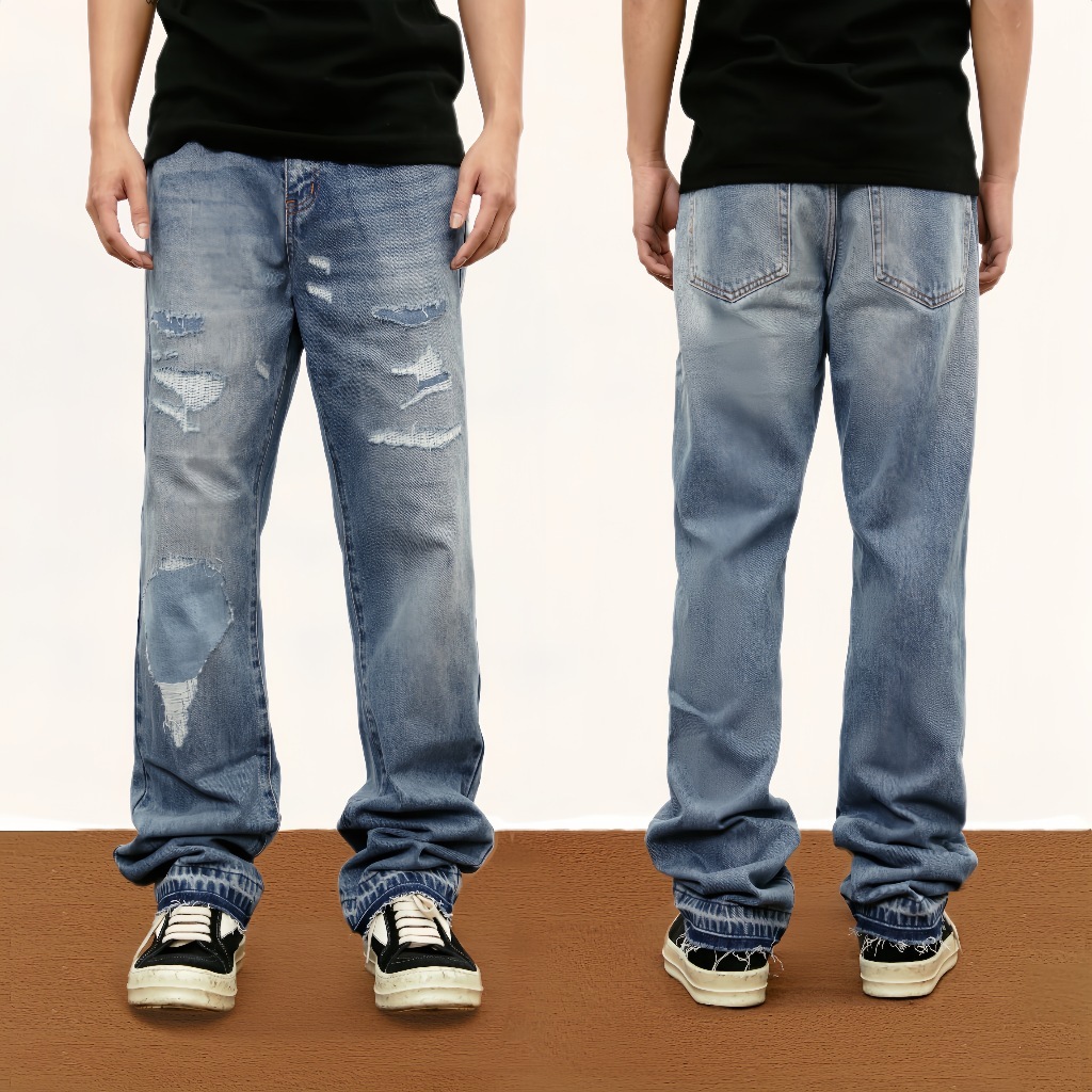 Made Extreme Leo's Bitten Jeans Pants | Shopee Malaysia