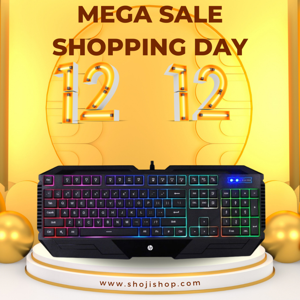 HP K110 Gamer Mechanical Keyboard Led RGB Switch Brown Armrest for PC ...