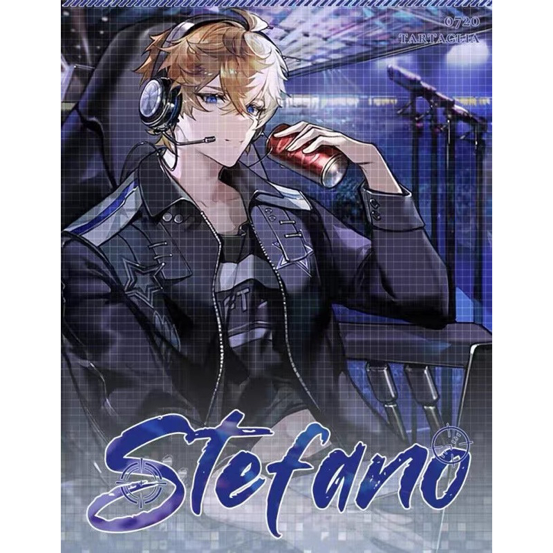 (Available) Genshin Impact Childe Stefano pola corner Card, copyrighted ...