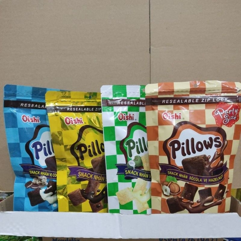 Oishi Pillows Snacks of all flavors, 85g pack | Shopee Malaysia
