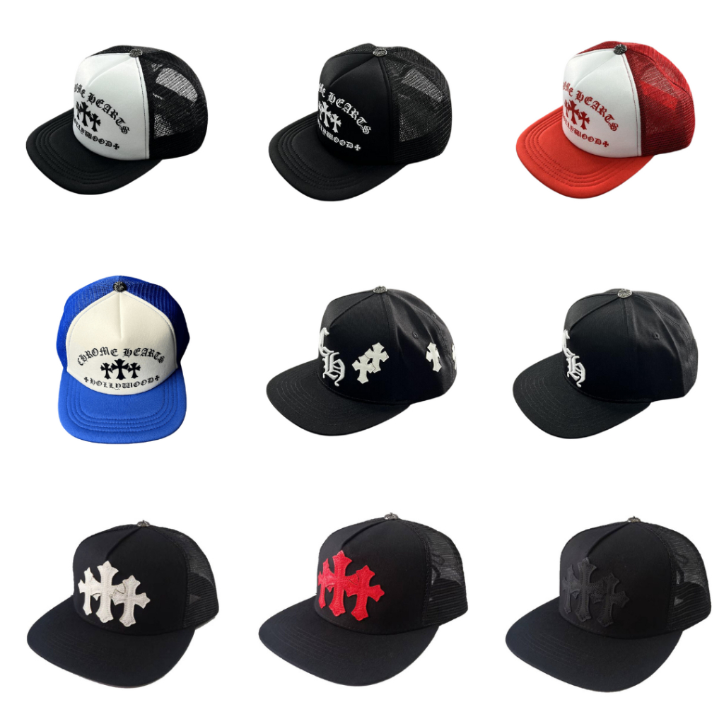 Chrome Hearts Snapback Triple Cross hat with Cross pattern embroidered ...