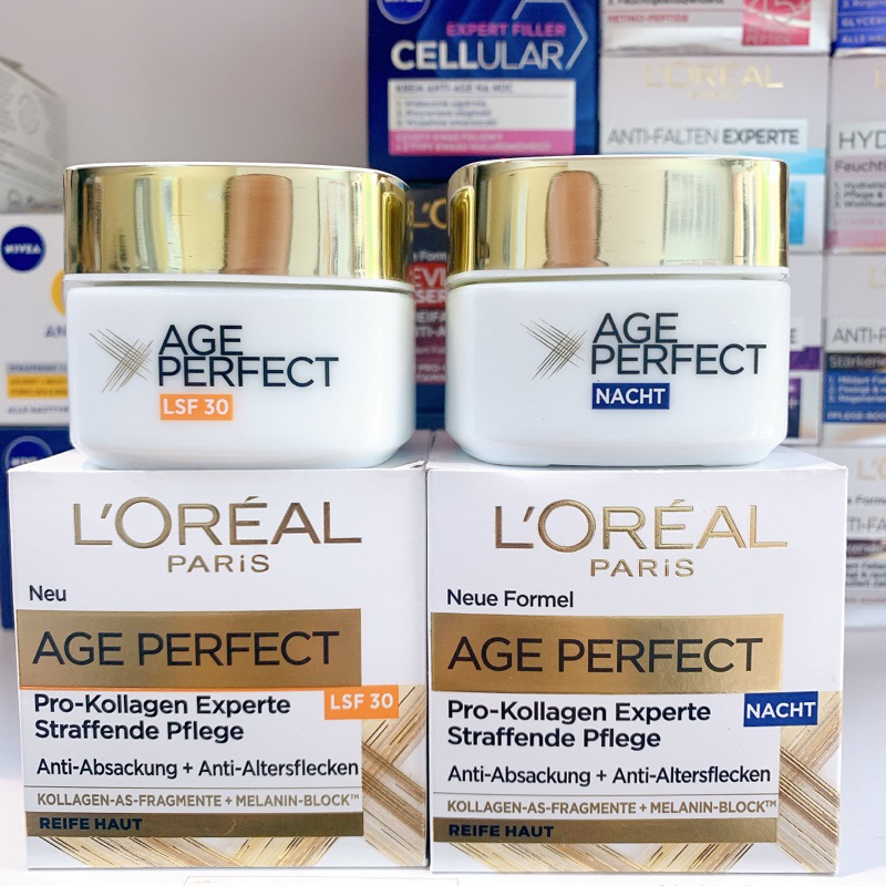 Loreal Age Perfect Pro Kollagen Paris day and night cream Helps firm ...