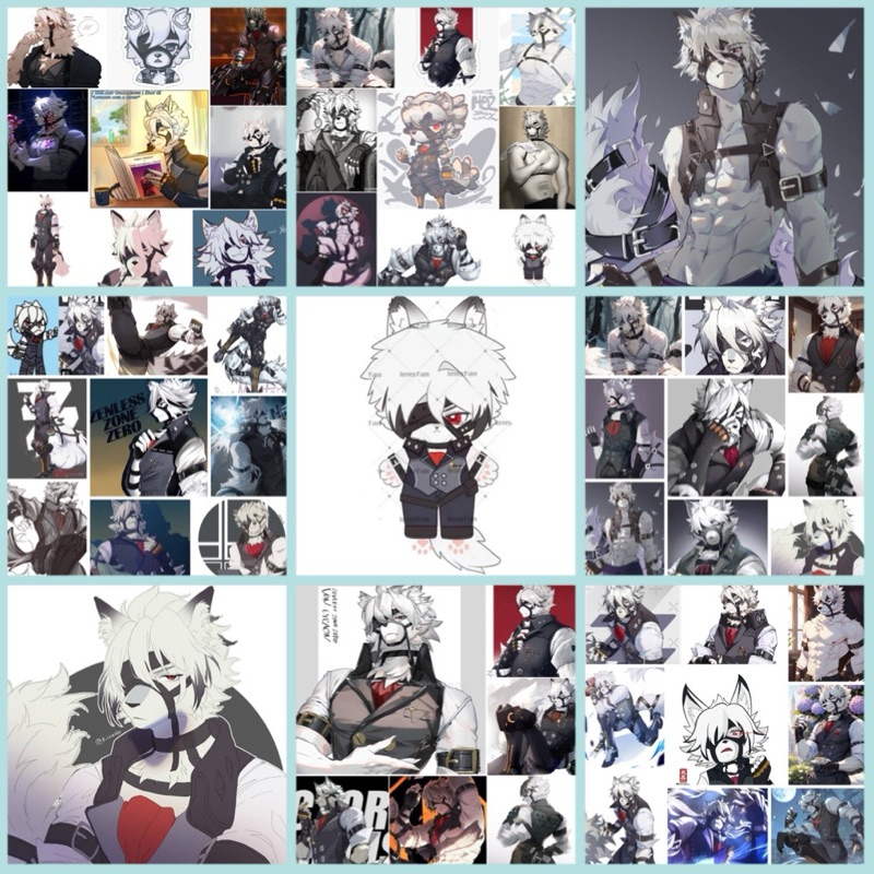 Vo lycaon zenless zone Zero Sticker 60 different silk pressed stickers ...