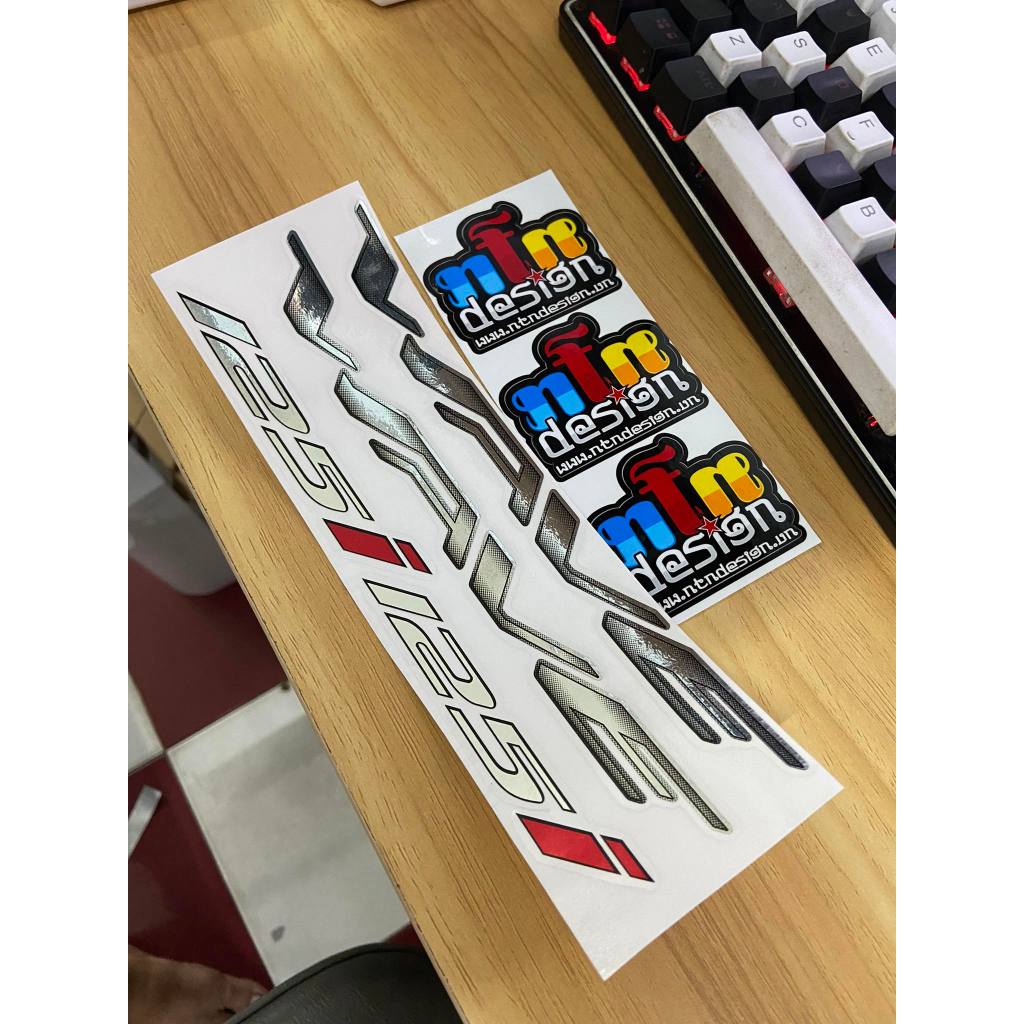 Wave 125i stickers with transparent background for all car colors (1 ...