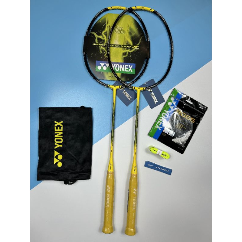 Yonex 1000 zz badminton racket beautiful version, max 12kg, pre-strung ...