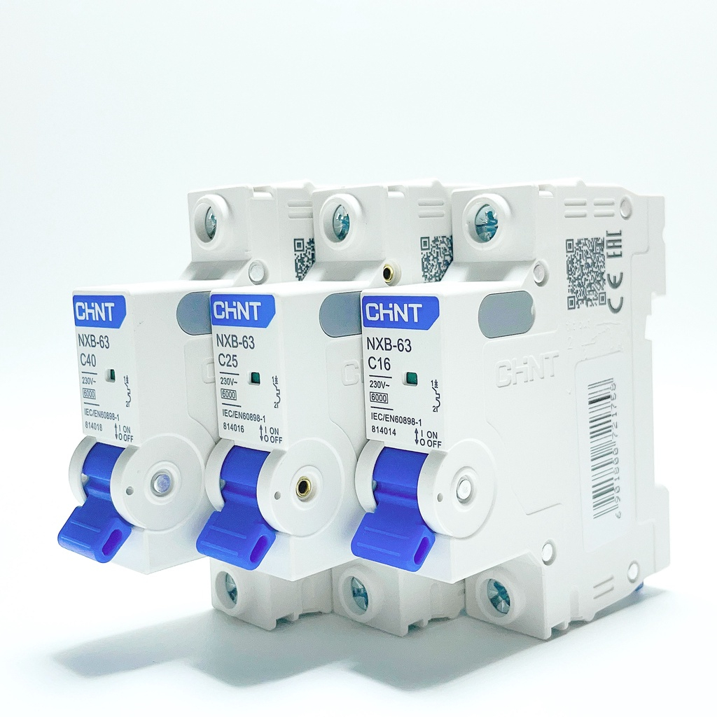 Chint NXB-63 Single Phase MCB Aptomat 6A, 10A, 16A, 25A, 32A, 40A, 50A, 63A Cutting Current 6kA ...