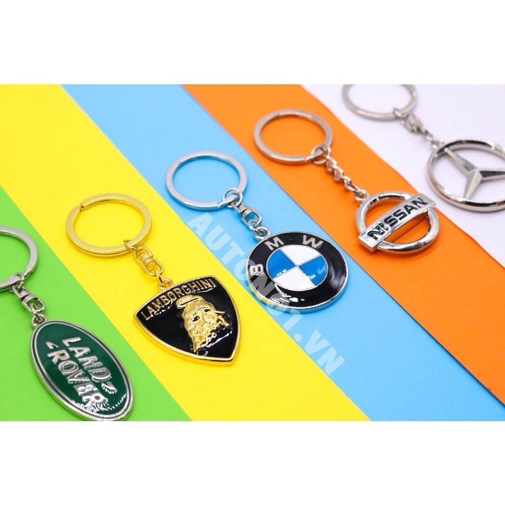 Metal car brand logo keychain Lamborghini Ferrari Mer Honda Lexus ...
