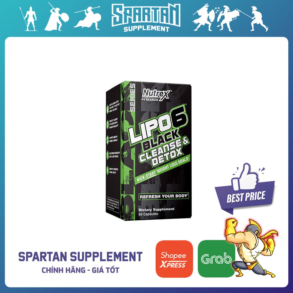 Nutrex Lipo6 Black Cleanse & Detox Enzyme (60 Tablets) - Supports ...