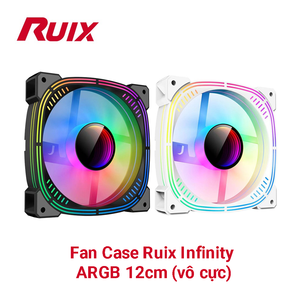 Case RUIX INFINITY ARGB BLACK /WHITE FAN CASE 12CM Genuine | Shopee ...