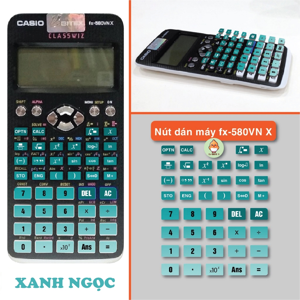 Fx580vn-x Keyboard Stickers - Colorful casio computer keyboard decals ...