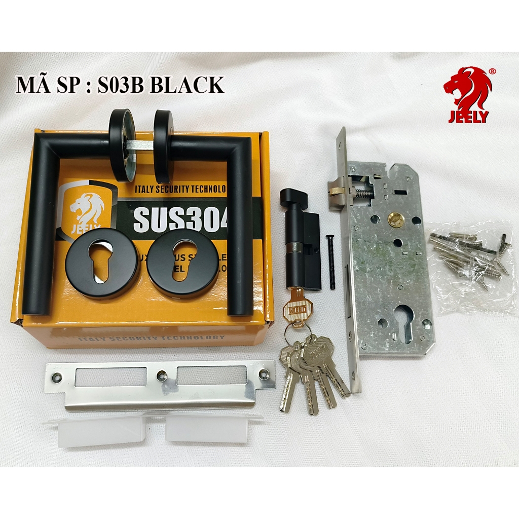 JEELY BLACK DIVISION LOCK S03B - BLACK LEVER HANDLE LOCK for wooden ...