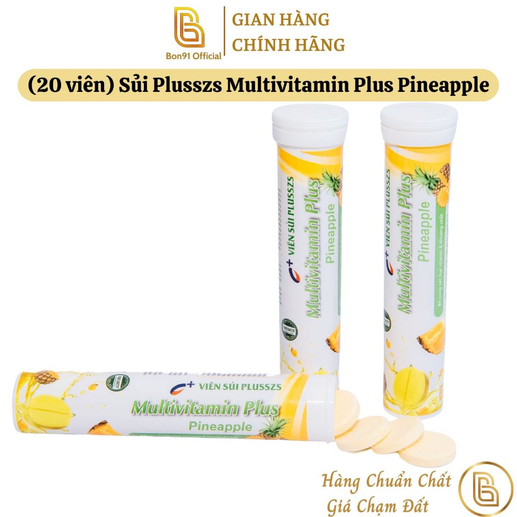 (20 Tablets) Plusszs Multivitamin Plus Pineapple Effervescent Tablets ...