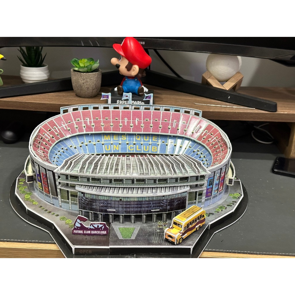(Free light included) Large Stadium 3D model assembly set, Souvenir ...