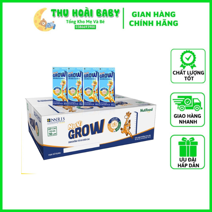 Carton of 48 Boxes of NUVI GROW Ready-to-Drink Powdered Milk 180ml ...