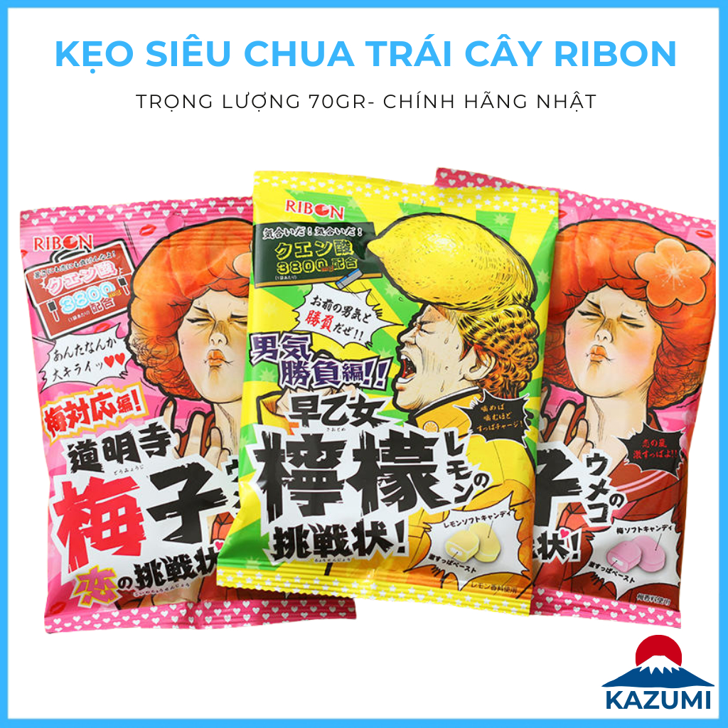 Ribon Super Sour Candy 70gr Fruit Flavor - Japan | Shopee Malaysia