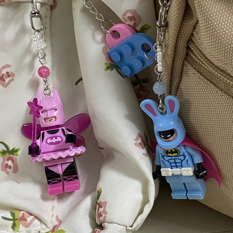 Matching keyring | Cute Lego minifigure double keychain | Shopee Malaysia