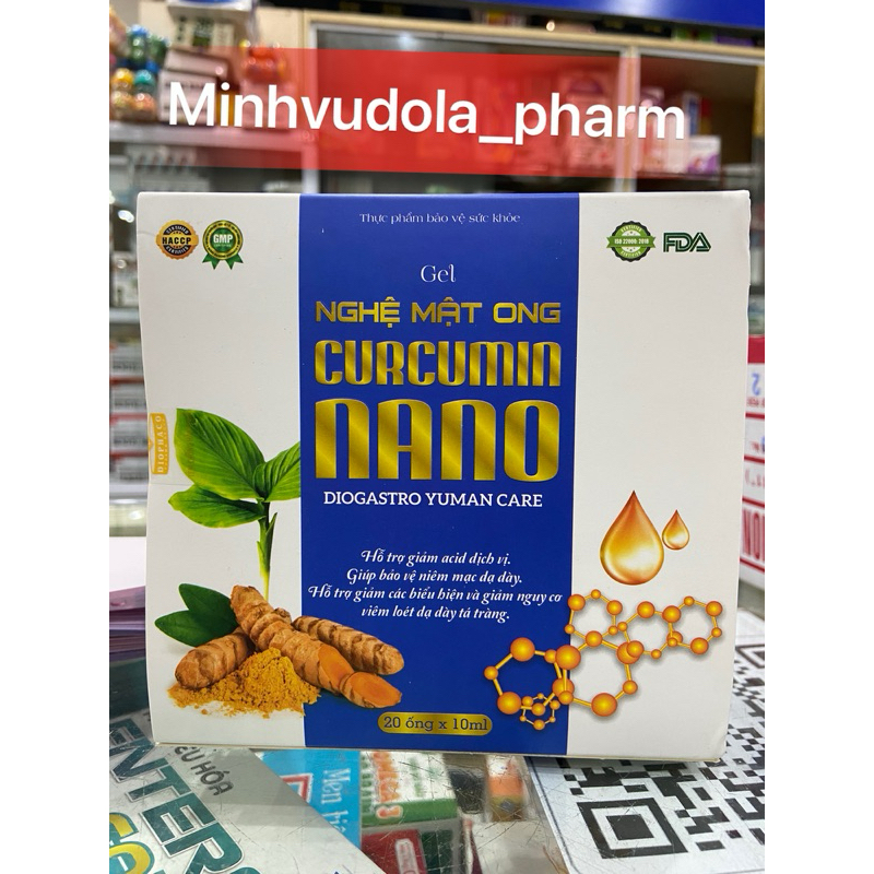 Nano CURCUMIN HONEY TURMERIC GEL - effectively and safely reduces gastric acid - Box of 20 packs ...