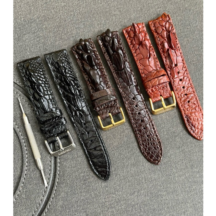 Orient watch strap with crocodile leather, size 18mm, 20mm, 22mm, comes ...