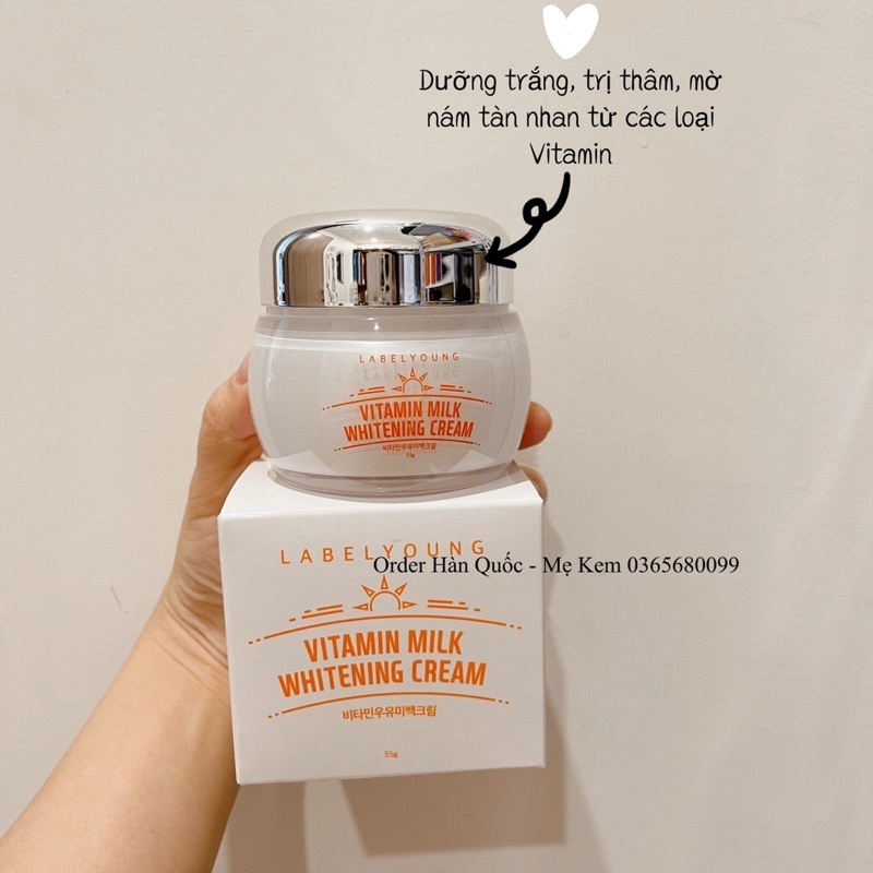 Label Young Vitamin Milk Whitening Cream 50ml | Shopee Malaysia