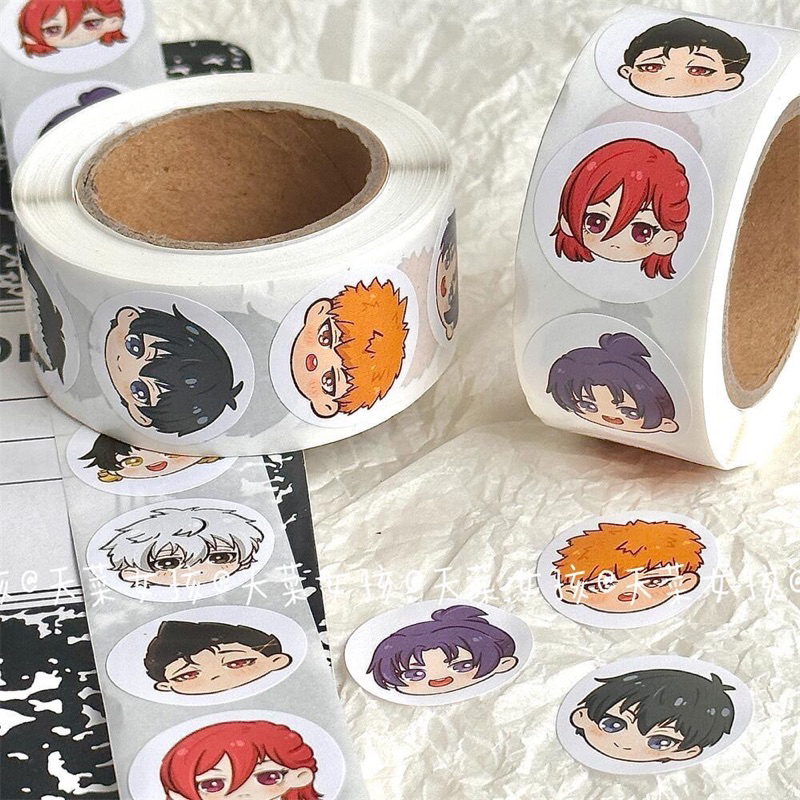 Roll of 500 Blue Lock anime Stickers/Stickers/Stickers according to ...