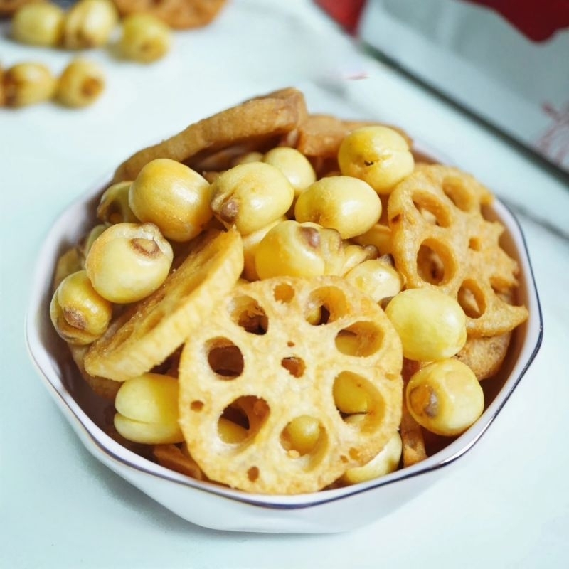 Lotus Seed Snack + Original Crispy Dried Lotus Root | Dai Viet Lotus ...