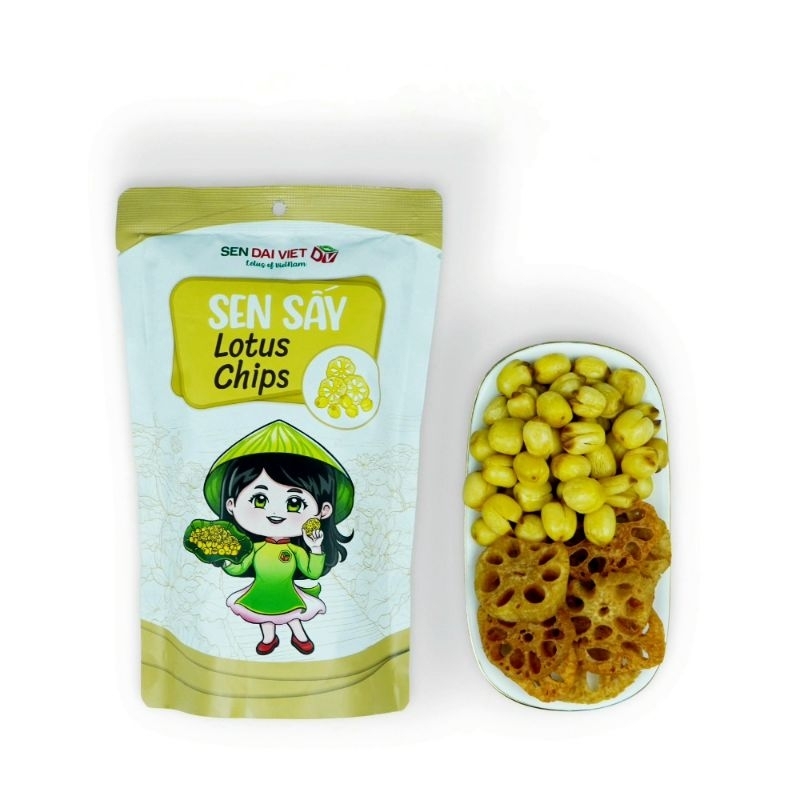 Lotus Seed Snack + Original Crispy Dried Lotus Root | Dai Viet Lotus ...
