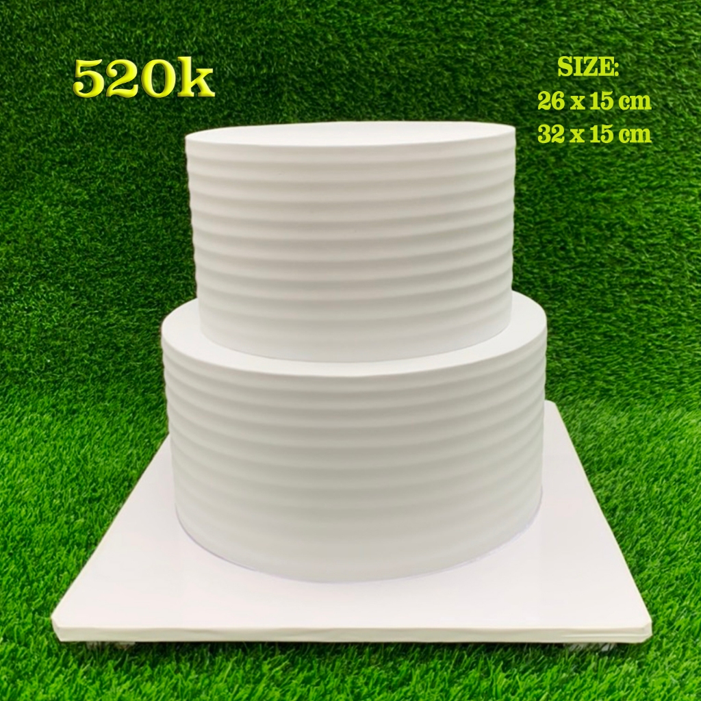 Undecorated 2-layer ribbed cake blank | Shopee Malaysia