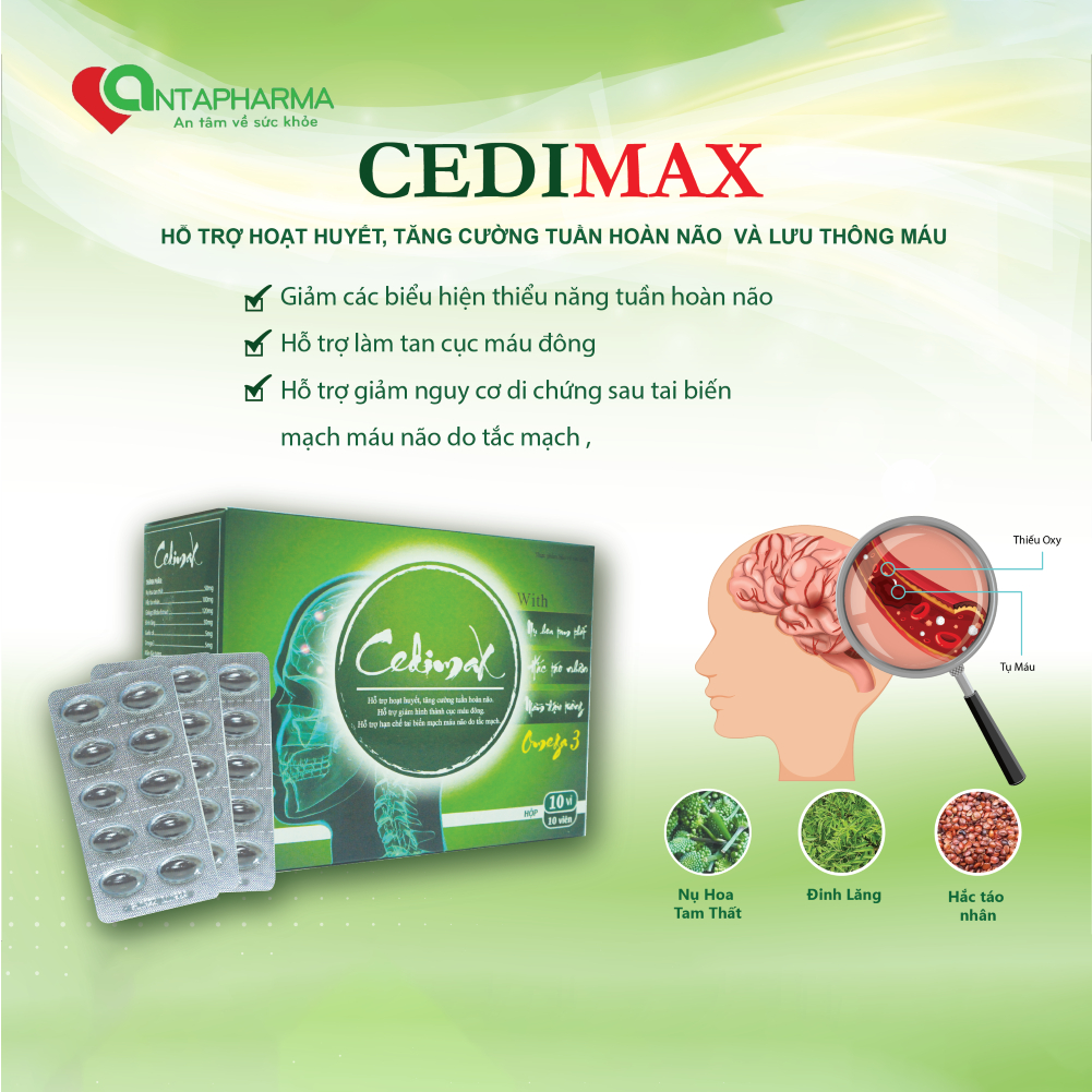 Cedimax brain supplement supports blood circulation, enhances cerebral ...