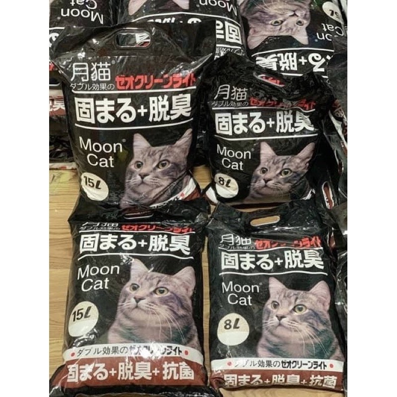 Cat litter, MoonCat 9L black Japanese cat litter with apple, lemon ...