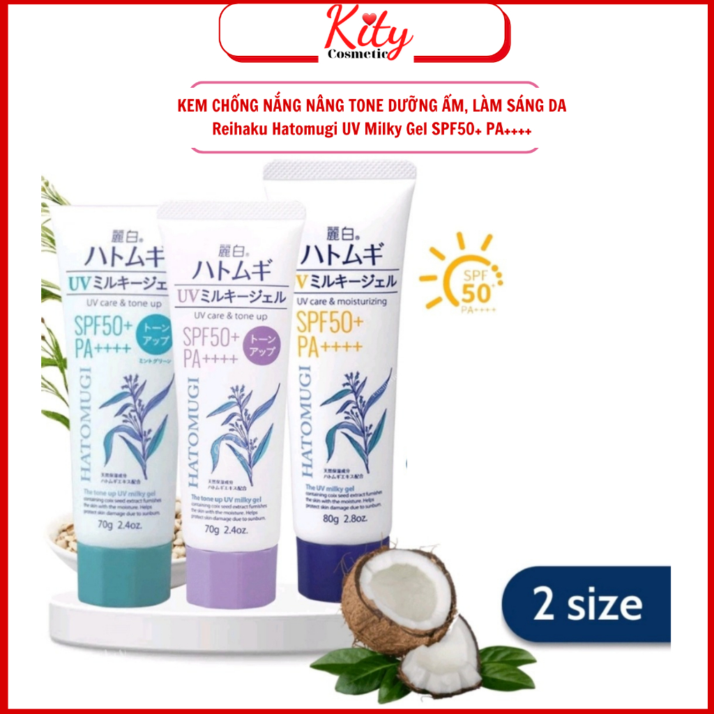Reihaku Hatomugi UV Milky Gel SPF50+ + + Moisturizing And Brightening ...
