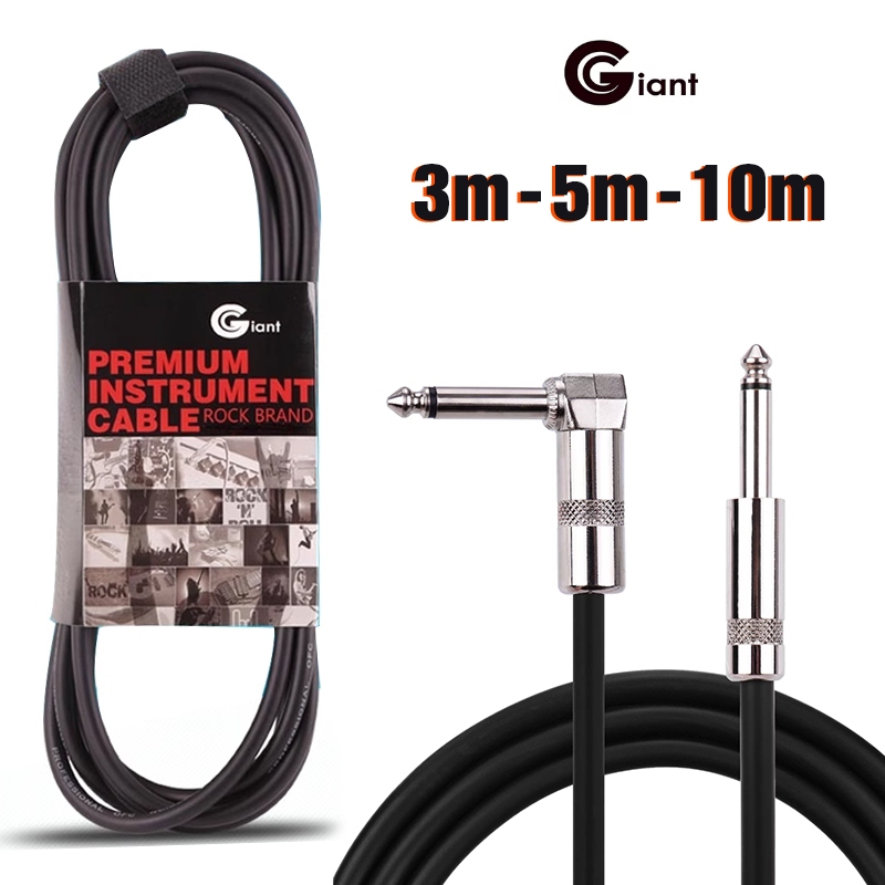Giant 2-Head 6mm Jack Line Cable Connecting Guitar Signal to Speaker 3m ...