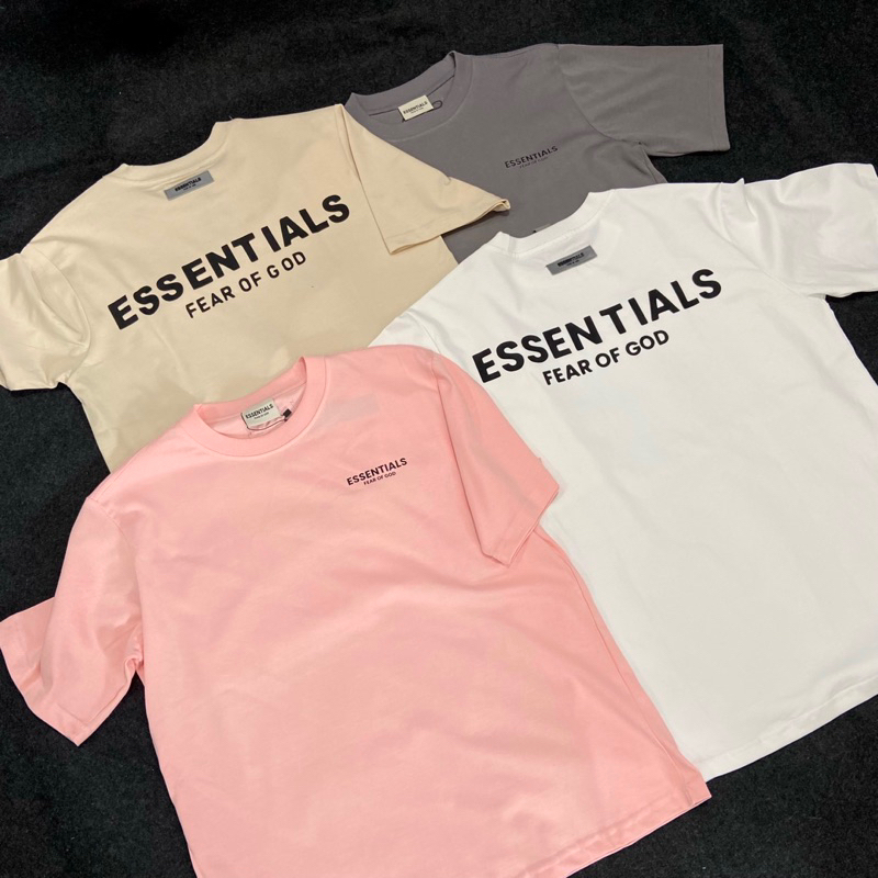 ESSENTIALS T-Shirt with Embossed Rubber Print Unisex 100% cotton 2-way ...