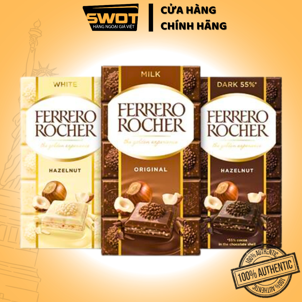 Ferrero Rocher German Chocolate bar 100g many flavors, premium German ...