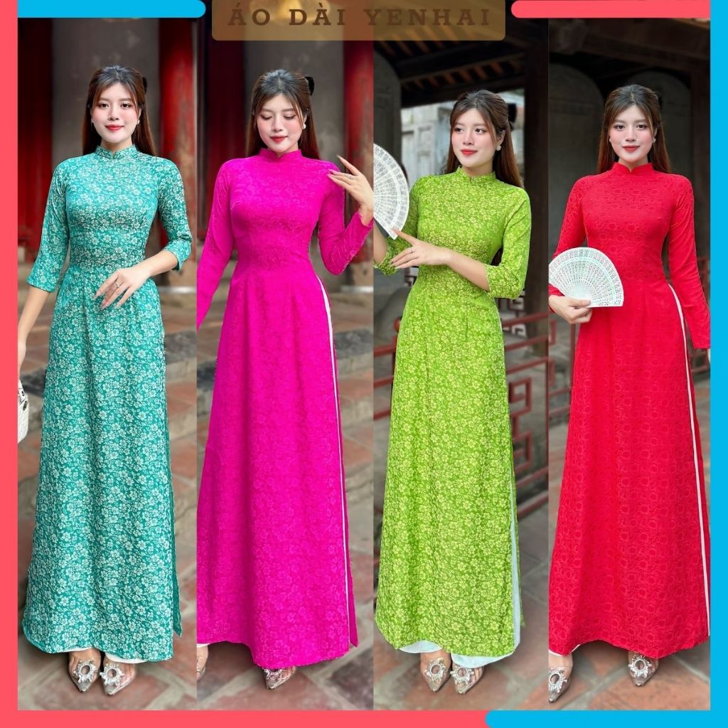Traditional Ao Dai With Youthful Silk Brocade, Soft Elasticity | Shopee Malaysia