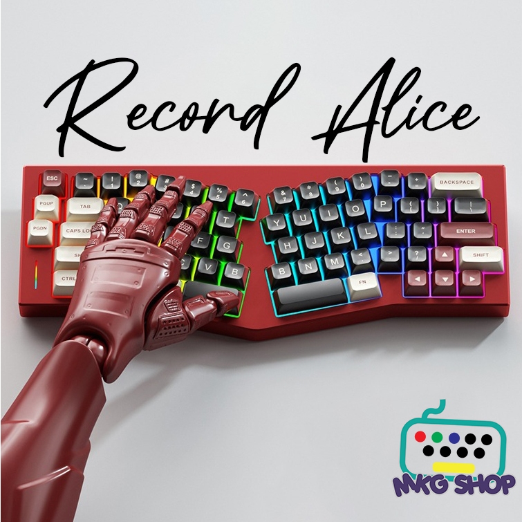 Record Alice Keyboard Kit | Monolithic CNC aluminum | 3modes | Downward ...