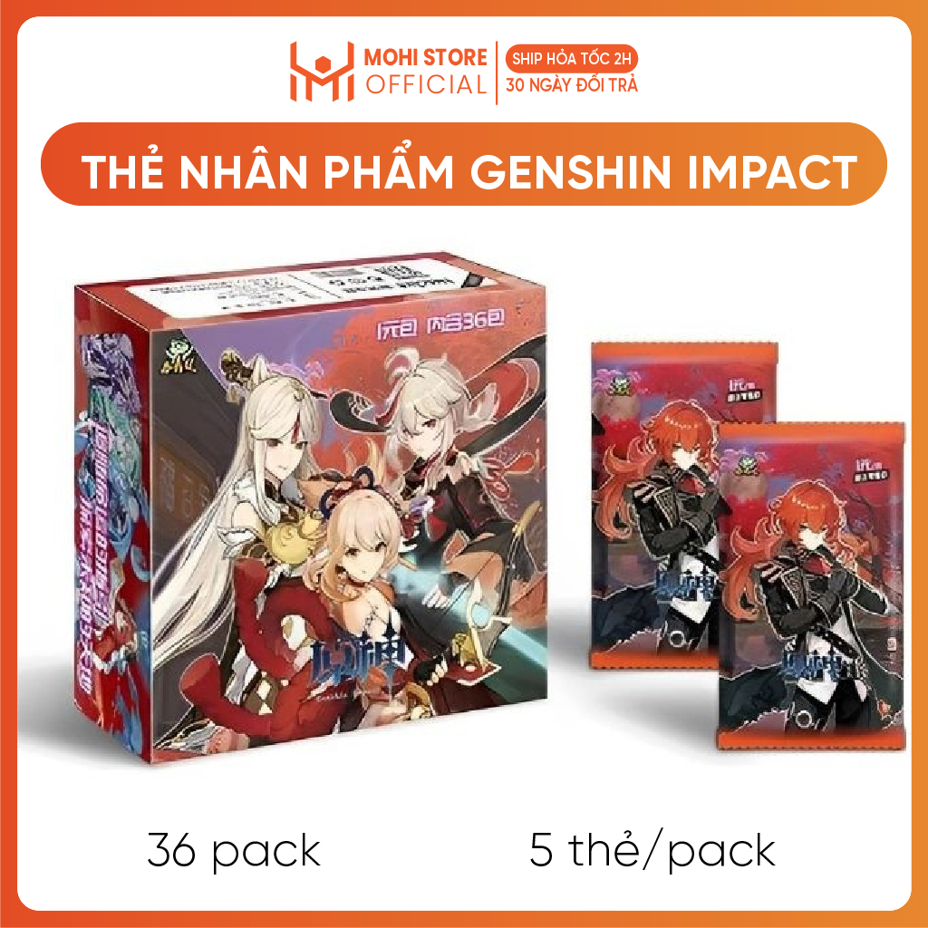 (FULL Box) anime dignity cards, Genshin Impact card pack (36pack 1 BOX ...